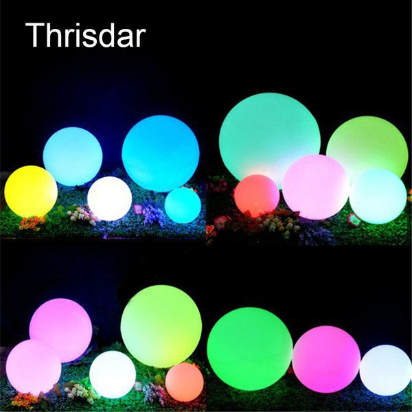 RGB Rechargeable Outdoor Garden Lawn Landscape Floor Ball Lamps Led ...
