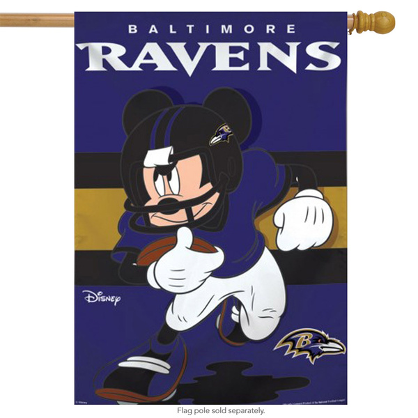Baltimore Ravens NFL Mickey Mouse Football House Flag | Wish