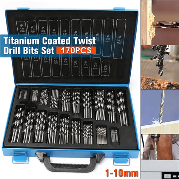 170pcs/Set -10mm HSS Engineering Twist Drill Bit High Speed Power Tools ...