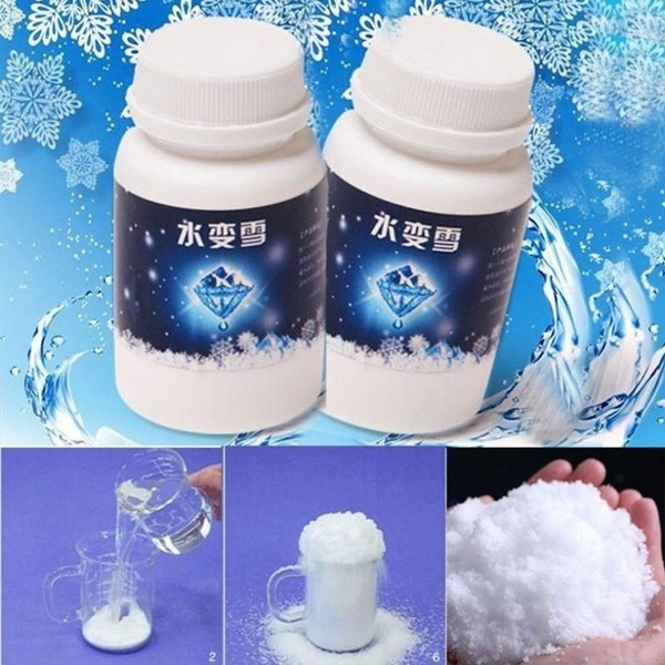 Instant Xmas Magic Snow Powder Reusable Artificial Fluffy Snow ...