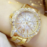 Lady Fashion Rose Gold Rhinestone Watch Wrist Watch Women Famous Brand ...