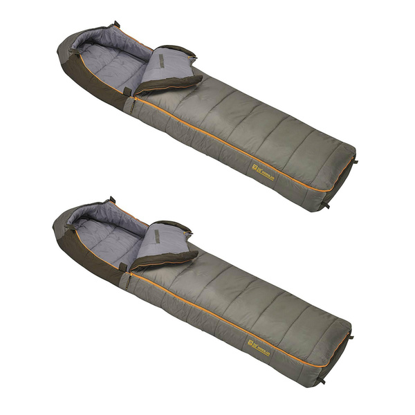 Slumberjack Borderland 20 Degree Temp Dual Zipper Long Sleeping Bag (2 ...