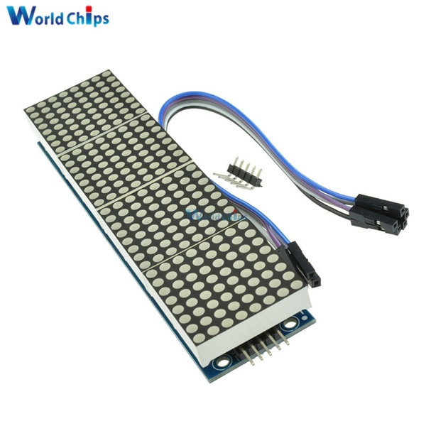 MAX7219 LED Microcontroller 4 In 1 Display With 5P Line Dot Matrix ...