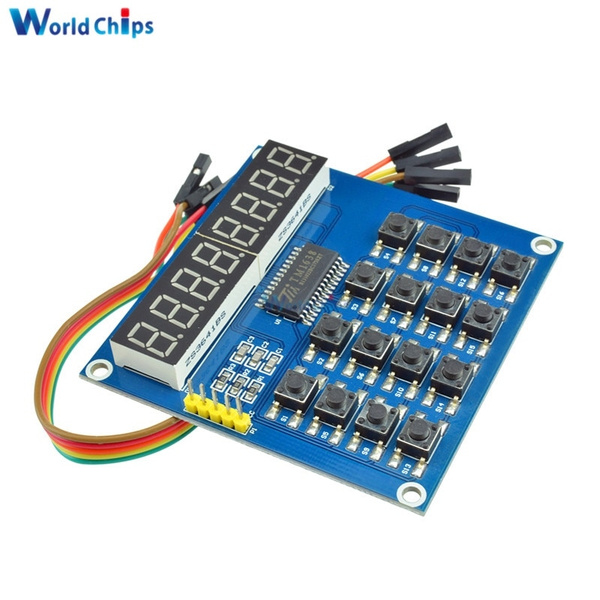 TM1638 LED Display 8-Bit Digital Tube Module 3-Wire 16 Keys 8 Bits ... TM1638 LED Display 8-Bit Digital Tube Module 3-Wire 16 Keys 8 Bits ...
