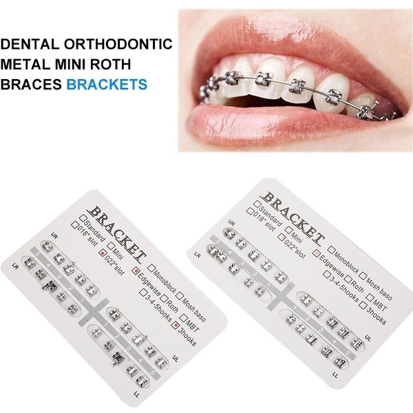 Tooth Brackets Orthodontics Brackets Orthodontic Safe Metal 022" Slot ...