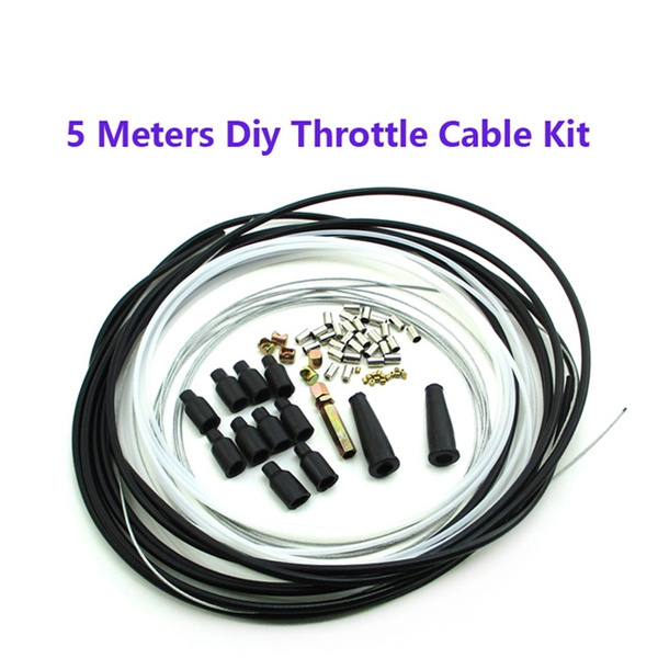 FishMotor 5 Metres Diy Throttle Cable Kit Nipples Ferrules For Dirt Pit ...