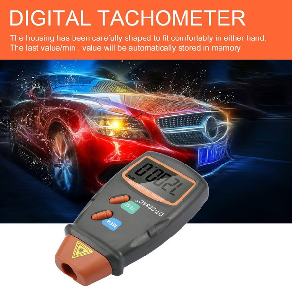 Digital Laser Photo Tachometer Non Contact RPM Tach Speed Gauge Engine ...
