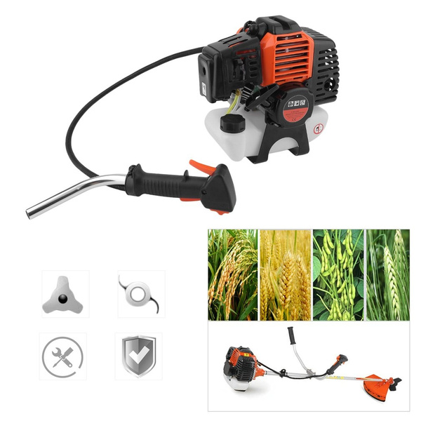 Heavy Duty Petrol Strimmer Grass Bush Cutter Whipper Sniper With Blades ...