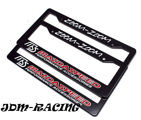 2pcs JDM Plastic MAZDASPEED Racing License Plate Frame for MAZDA MIATA ...