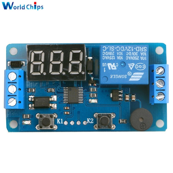 DC 12V Programmable Timer Switch Trigger Cycle Time Delay Relay Module ...