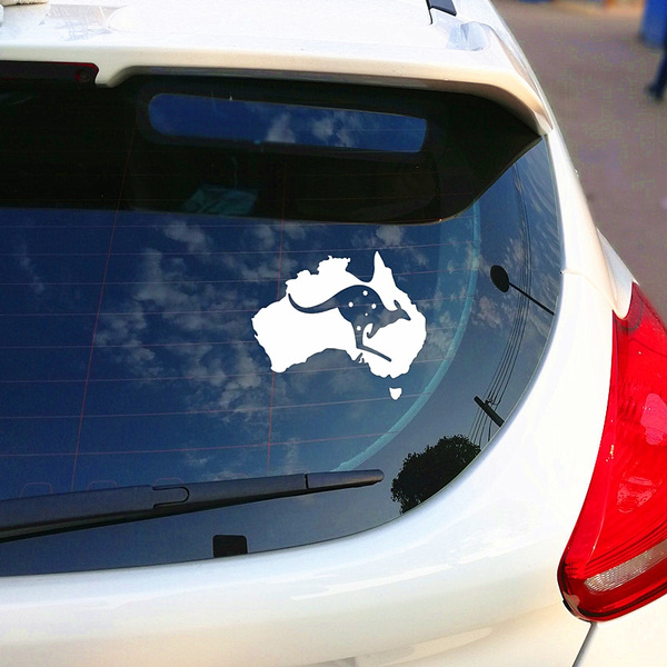 6" Kangaroo Australia Map Travelling Vinyl Decal Sticker Waterproof ...