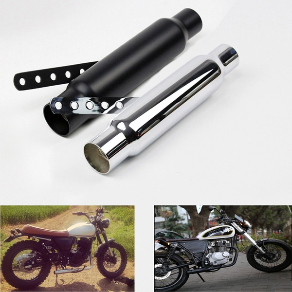 Stainless Steel Exhaust Muffler Pipe Modified 45mm Retro Motorcycle ...