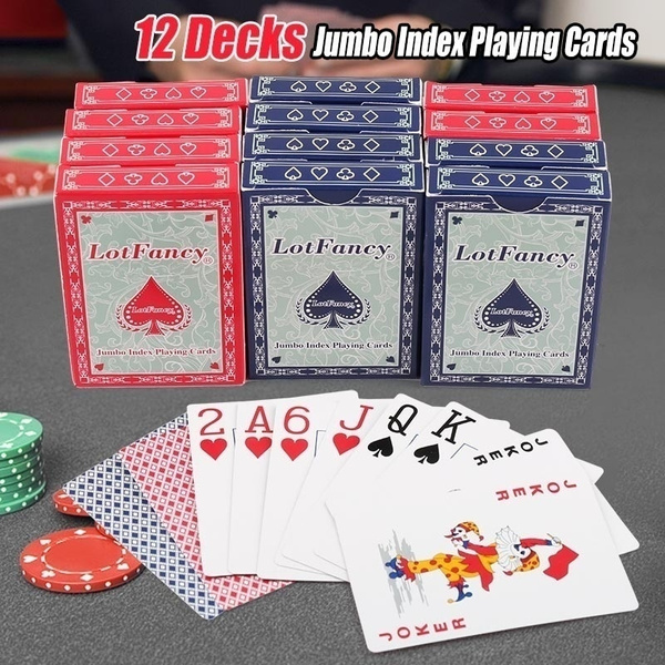 LotFancy Playing Cards, 12 Decks of Cards (6 Blue and 6 Red), Poker ...