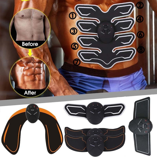 ABS Simulator EMS Training Body Abdominal Arm Muscle Fitness Exerciser ...