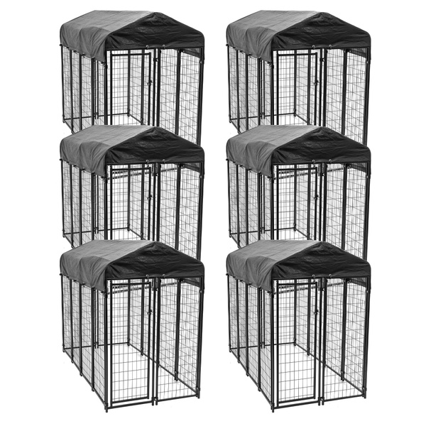 Lucky Dog Uptown Large Outdoor Covered Kennel Heavy Duty Dog Fence Pen ...