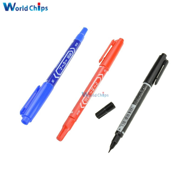 3PCS BlUE RED BLACK CCL Anti-etching PCB Circuit Board Ink Marker ...
