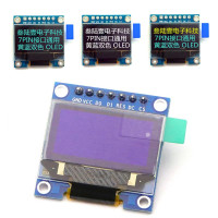 Blue/White/Yellow&Blue 7 Pin 3-5V 0.96" SPI Serial 128X64 OLED LCD LED ...