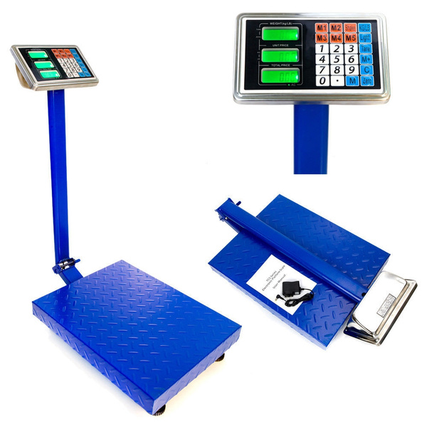 600LB 300kg Weight Price Scale Digital Floor Platform Shipping ...
