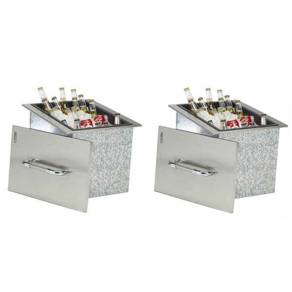 Bull Outdoor Products Stainless Steel Beverage Ice Chest Tray Cooler (2 ...