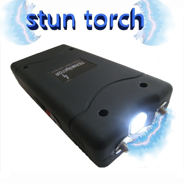 Stun Torch LED Flashlight Defend Yourself Electric Tazer Flashlight ...