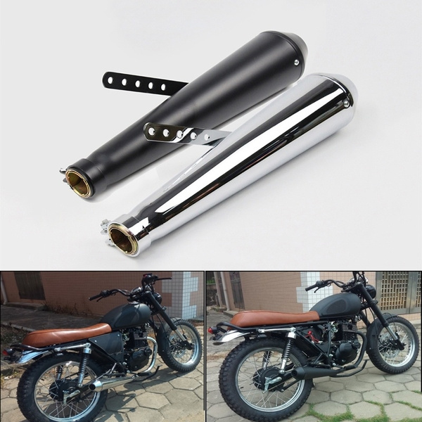 Retro Motorcycle Exhaust Muffler Pipe Modified Tail Exhaust System For ...