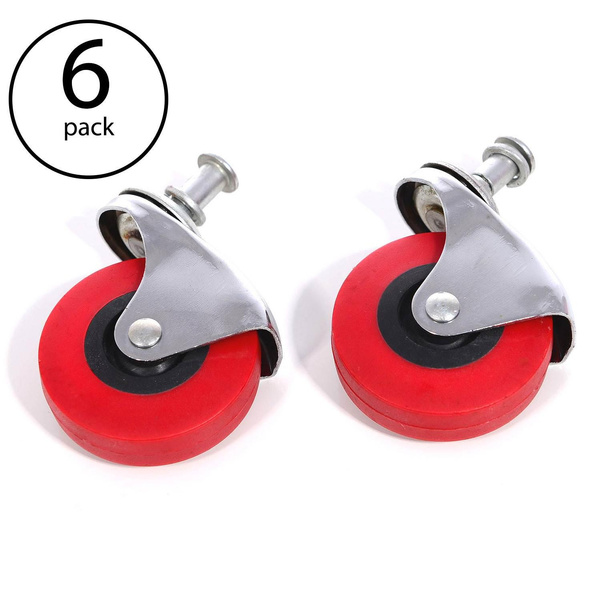 Torin Big Red Replacement Swivel Creepers Caster 2.5" Wheels with Posts ...