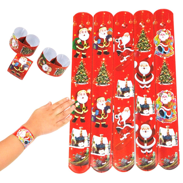 hot sell 100pcs 2018 popular Red Santa Claus Magic Ruler Slap Band ...