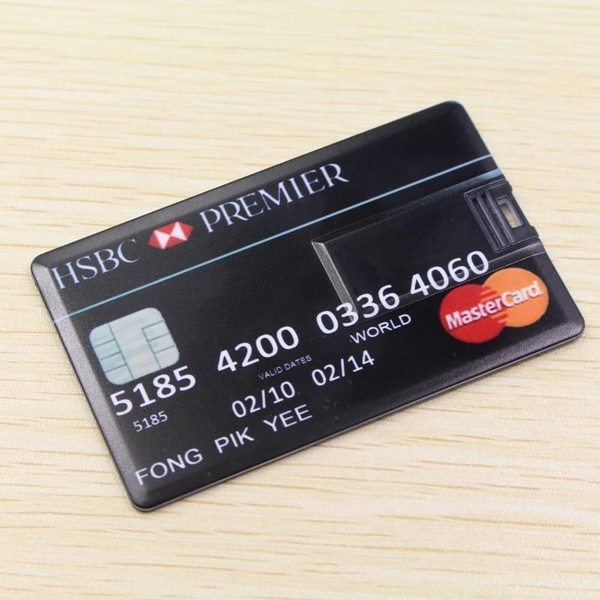 Credit card Flash Drive Pen Drive Thin USB Flash Drive Pendrive Flash ...