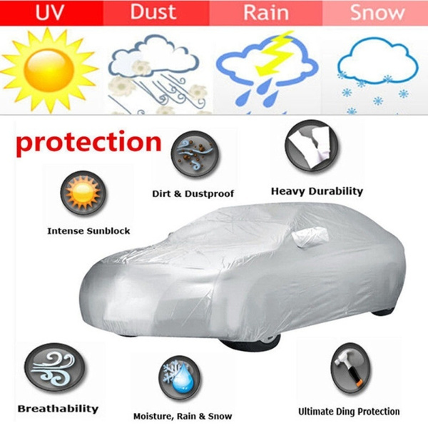 Indoor Outdoor Full Car Cover Sun UV Rain Snow Dust Resistant ...