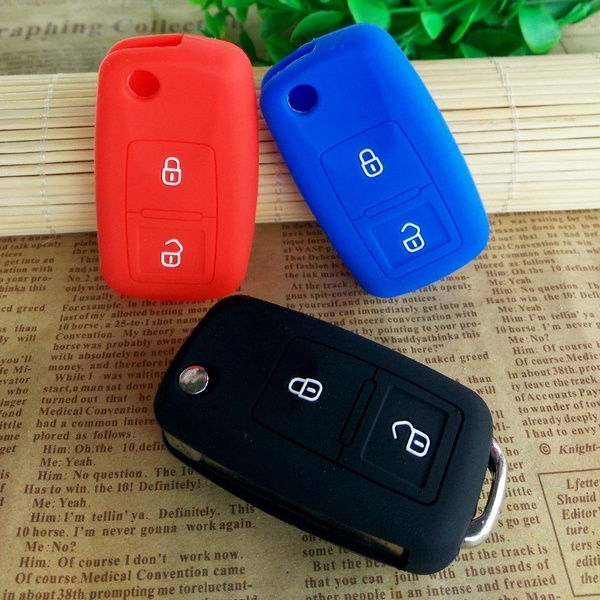 New Car Key Silicone Cover Case Set Jacket For VW Passat Polo Golf MK4 ...