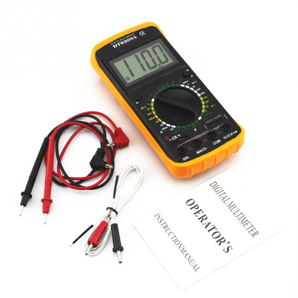 DT-9208A Handheld Auto Range Digital Multimeter Voltage Amp Ohm ...