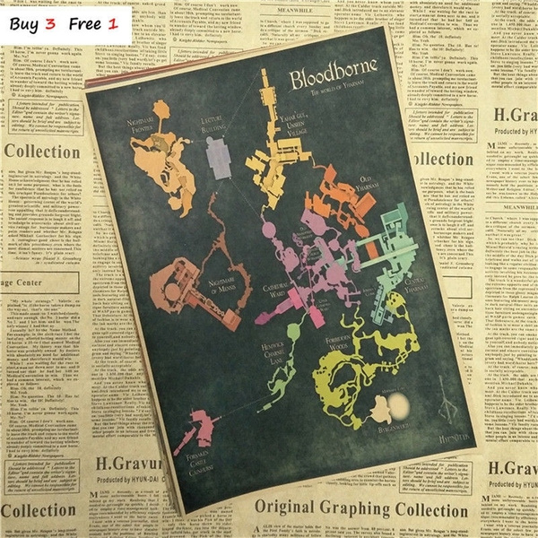 Bloodborne ARPG Game Game Poster Home Furnishing decoration Kraft Game ...