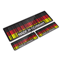 3D Bar Code Sticker Made In Germany Flag Motorcycle Tank Pad Decal Moto ...