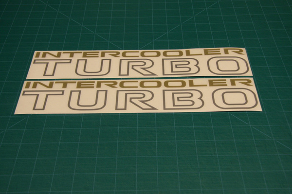 (2Pcs) Mitsubishi Intercooler Turbo 240mm decals stickers graphics ...