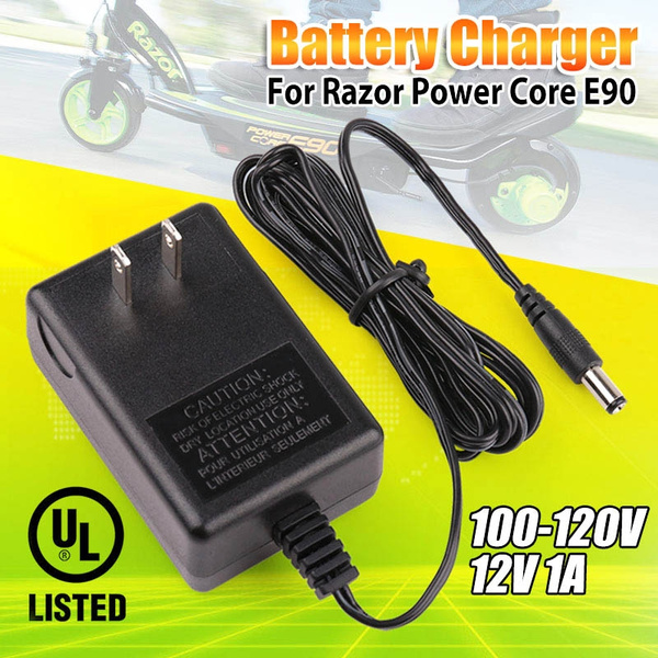 LotFancy 12V 1A Battery Charger, Compatible with Razor Power Core E90 ...