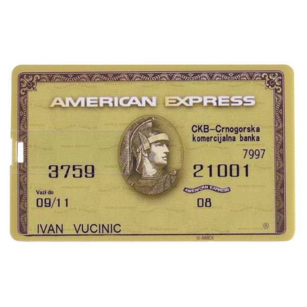 Gold Card Waterproof U Disk Flash Card Bank Credit Card Shape USB Flash ...