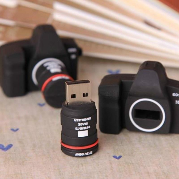 Chrismas Gifts Mini Plastic Black Camera USB Flash Drive SLR cameras ...