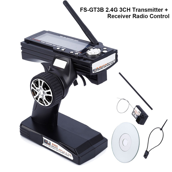 FS-GT3B 2.4G 3CH Transmitter Receiver Radio Control 3 Channels For RC ...
