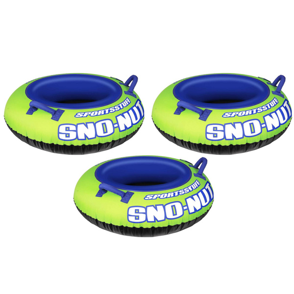 Sportsstuff Inflatable 48 Inch Sno Nut Snow Tube with Foam Handles (3 ...