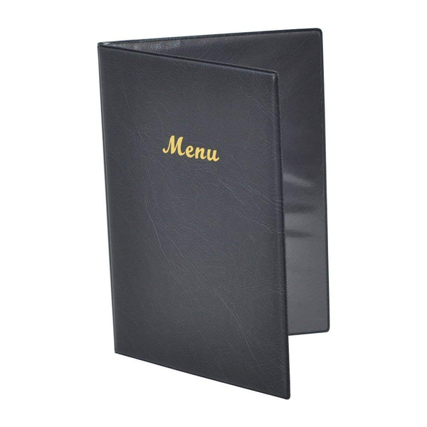 Black PVC A4 Menu Cover Menu Holder Leaflet Black Stands Display Board ...