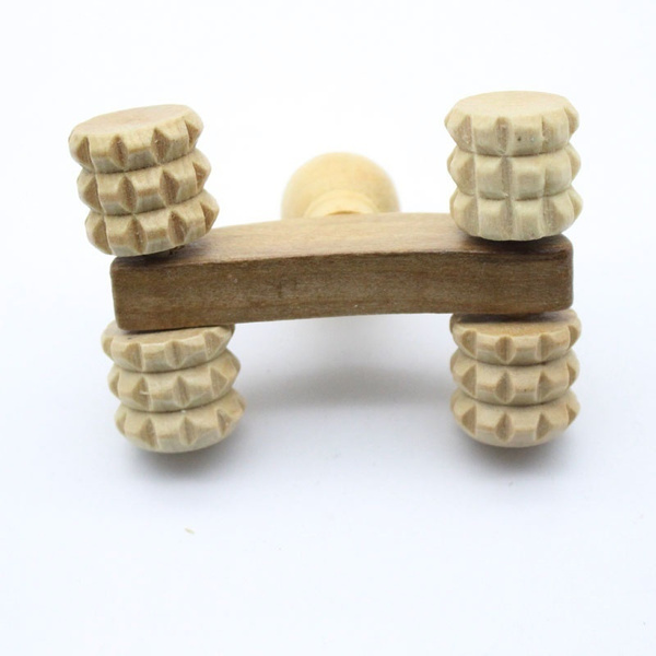 Solid Wood Full-body Four Wheels Wooden Car Roller Relaxing Hand ...