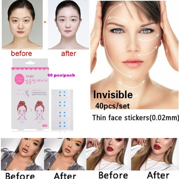 New beauty face sticker 40 Pcs Set Thin FaceLift Up Facial Stickers ...