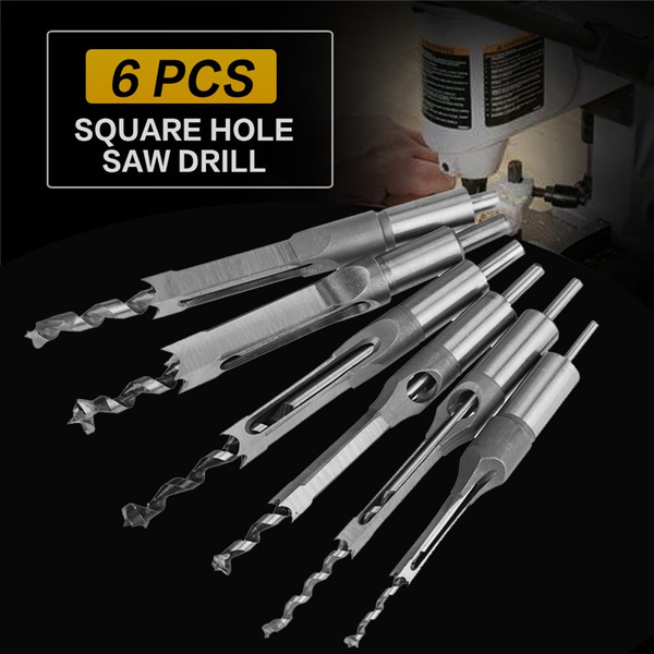 6Pcs/Set Hole Saw Auger Drill Bit Mortising Chisel for Woodworking | Wish