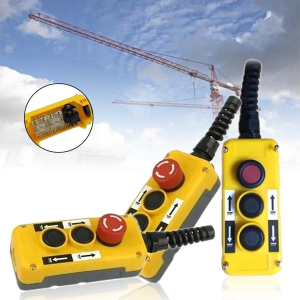 Push Button Switch Emergency Stop For Hoist Crane Pendant Control ...