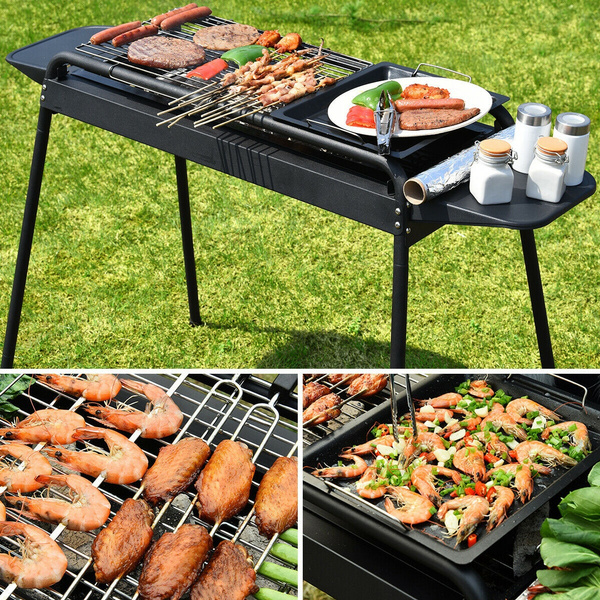 Barbecue Charcoal Grill Height Adjustable Stove BBQ Cooker Smoker ...