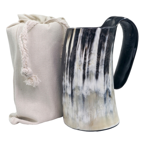 Genuine Handmade Vietnam Ox Horn Mug Viking Drinking Horn Cup Wine Beer ...