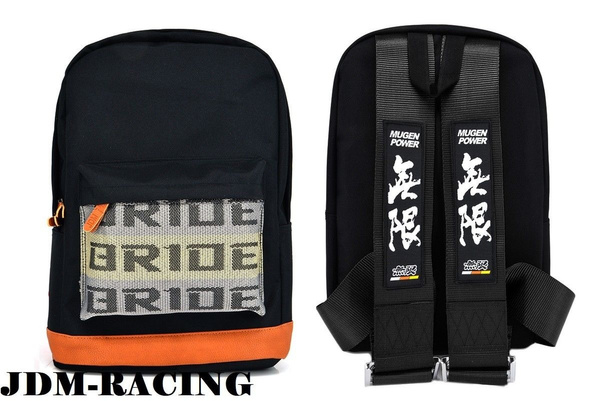 JDM Mugen Racing Fabric Backpack Seat Fabric Canvas Backpack JDM Bag ...