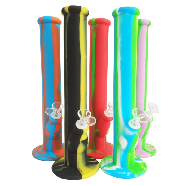 Water pipe bubbler dab rig hookah 355mm silicone water pipes for ...