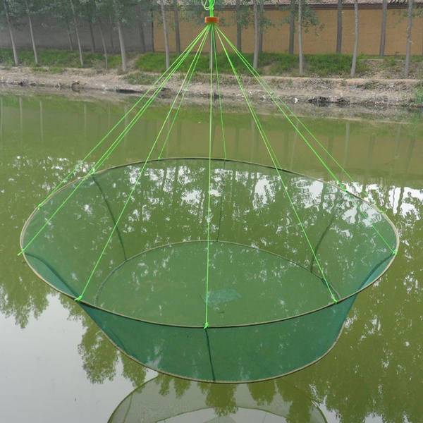 New Large 31.5" Drop Landing Fishing Net Great Pier Harbour Pond Prawn ...