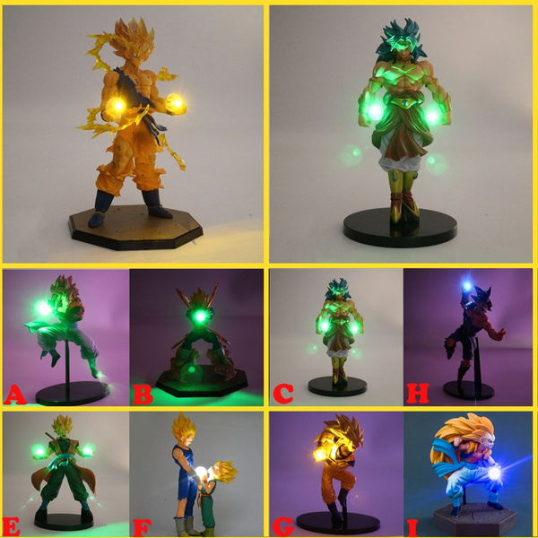 Diy Anime Dragon Ball Z Led Figure Super Saiyan Son Goku Broly Vegeta ...